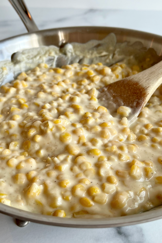 Homemade Creamed Corn (Quick and Easy) - Sweet Little Bluebird