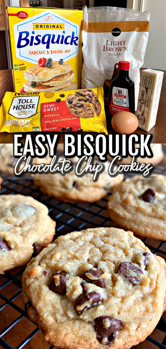 Easy Bisquick Chocolate Chip Cookies (6 Ingredients) - Sweet Little ...