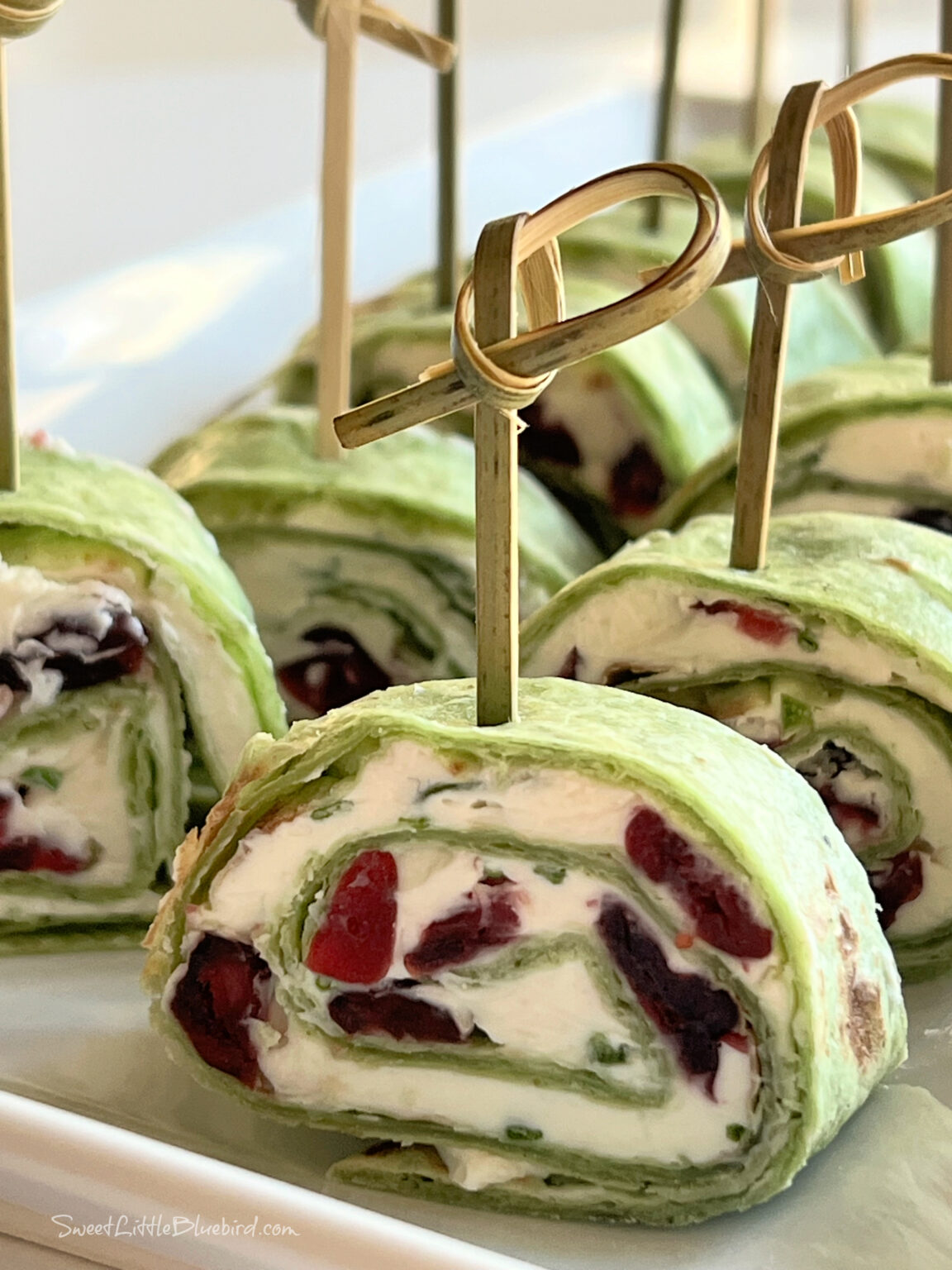 Cranberry Jalapeño Pinwheels (Easy) - Sweet Little Bluebird