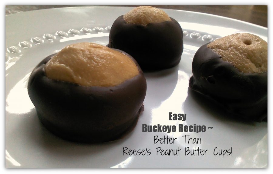Easy Buckeyes Recipe - Chocolate Peanut Butter Balls - Sweet Little ...