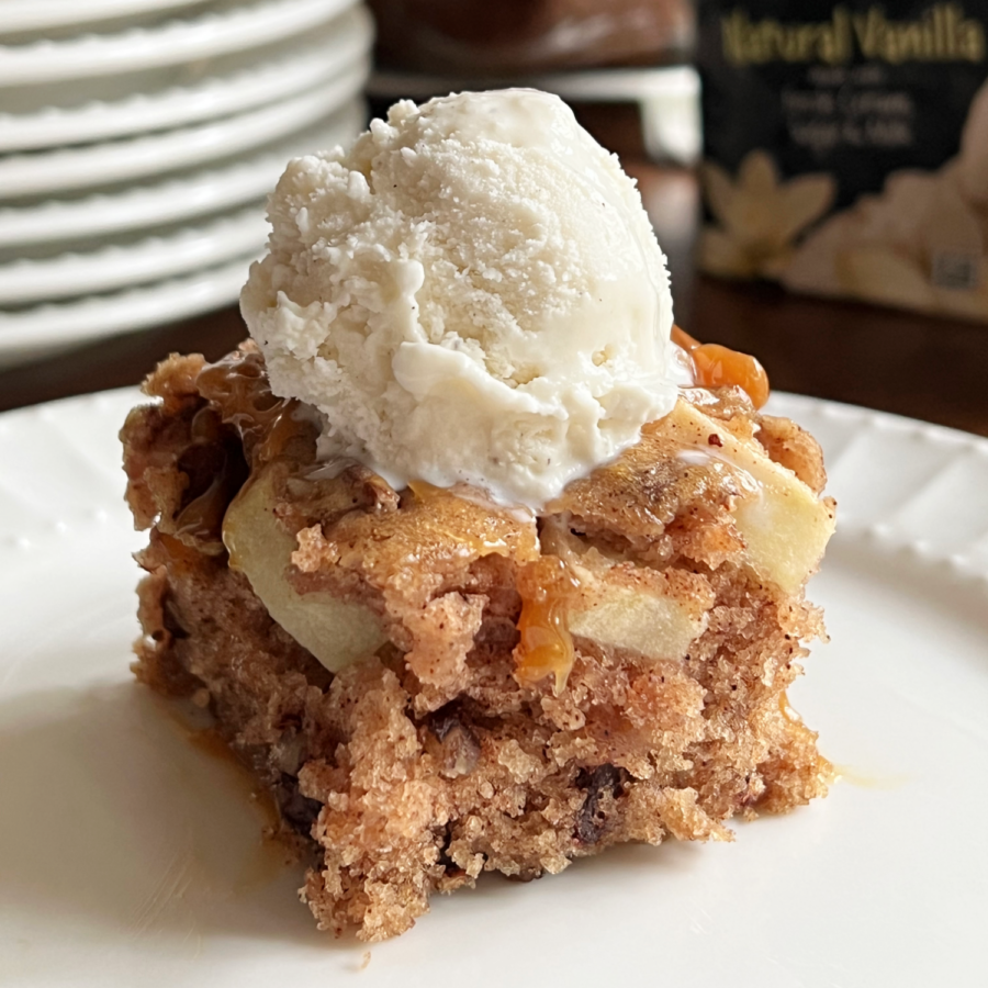 Fresh Apple Crazy Cake (No Eggs, Milk or Butter) - Sweet Little Bluebird