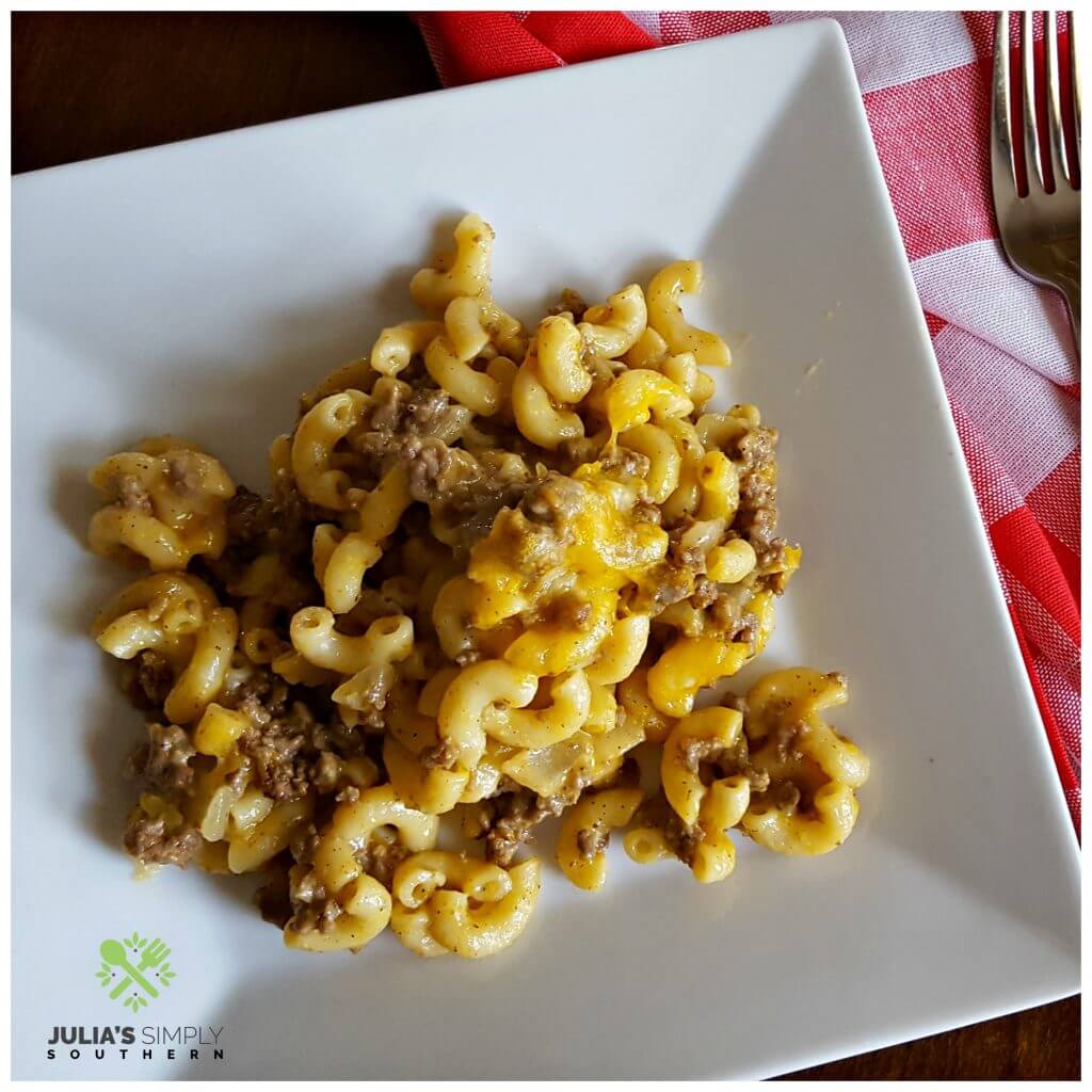 Ground Beef Casserole - Weekend Potluck 320 - Sweet Little Bluebird