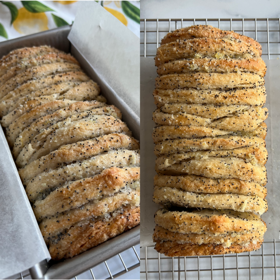Lemon Poppy Seed Pull-Apart Bread - Sweet Little Bluebird
