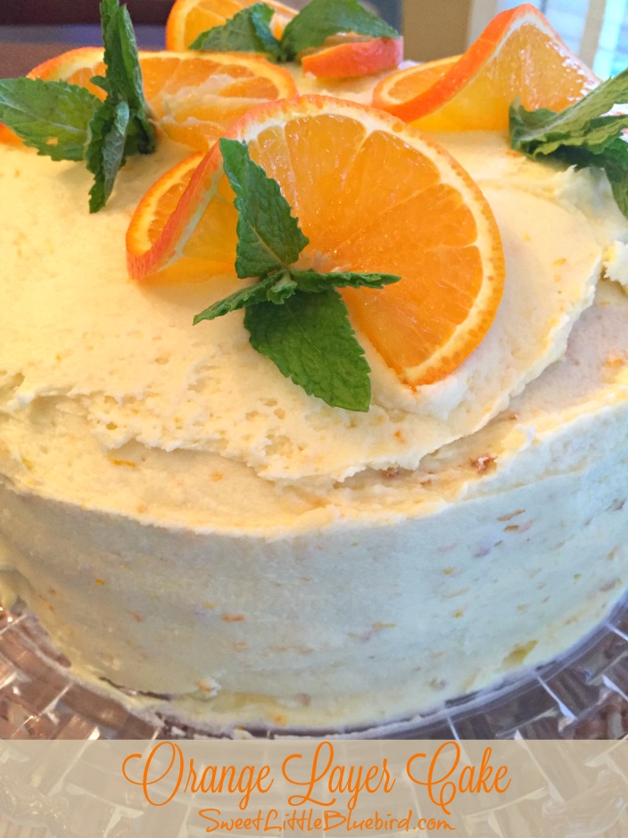 Orange Layer Cake (Orange Creamsicle Cake) - Sweet Little Bluebird