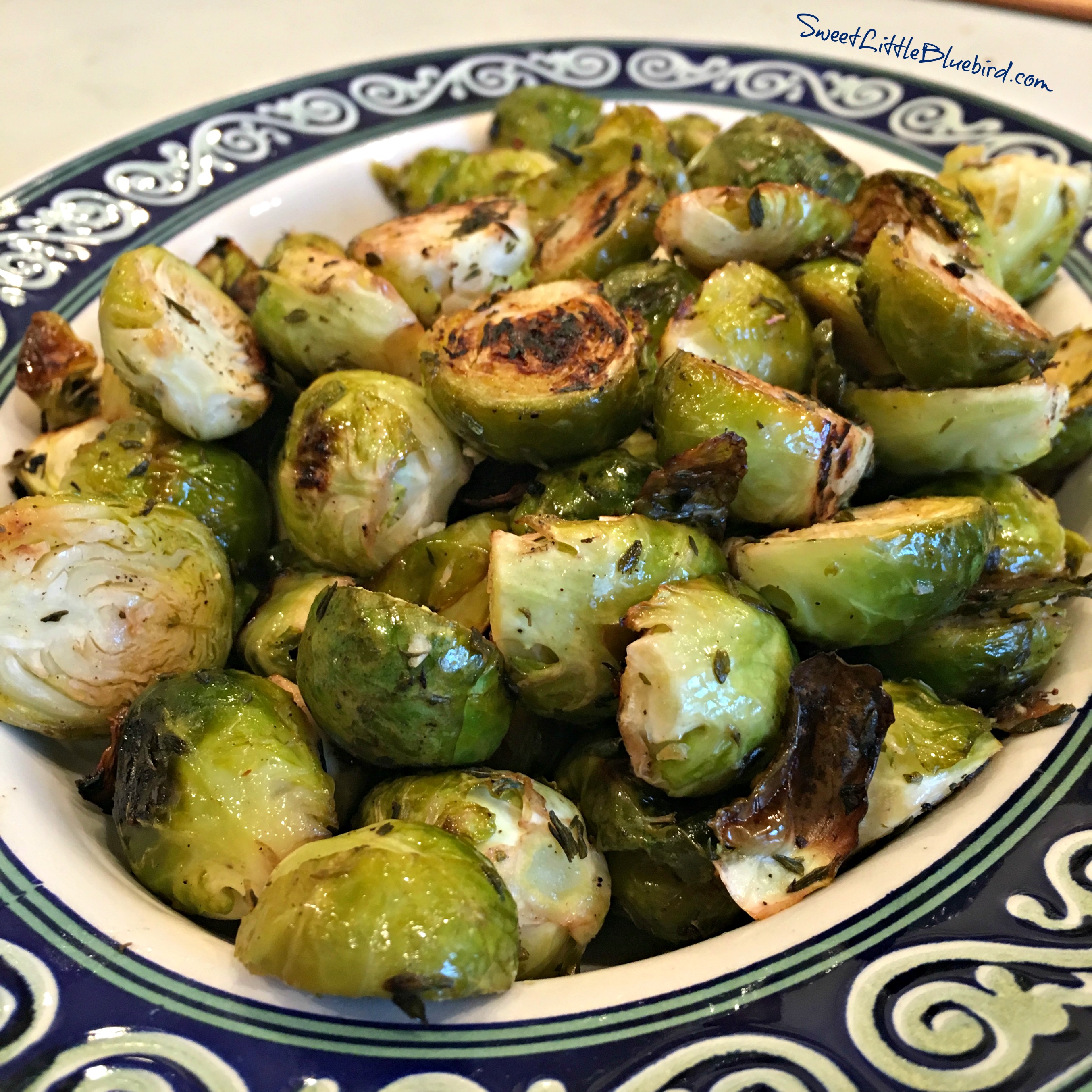 Anastasia's Perfectly Roasted Brussels Sprouts - Sweet Little Bluebird