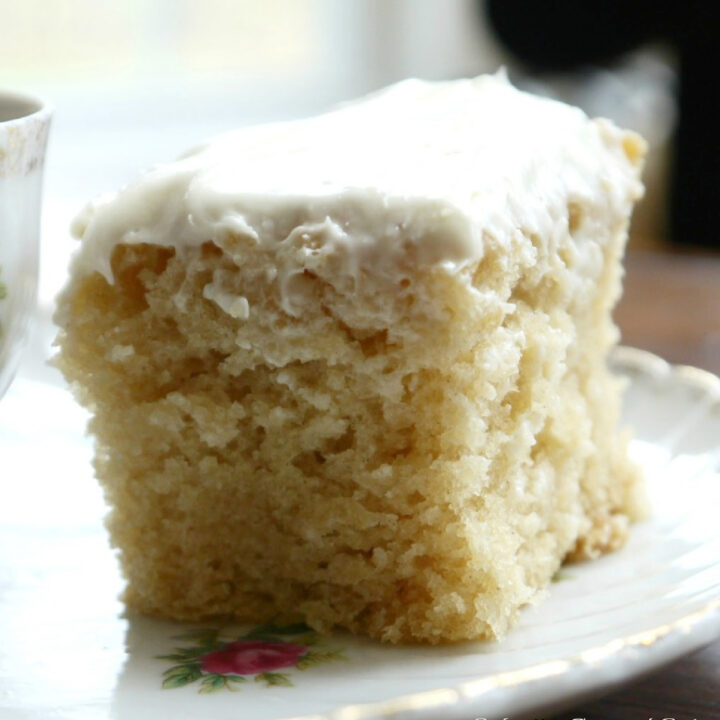 Vanilla Crazy Cake (No Eggs, No Milk, No Butter!) - Sweet Little Bluebird