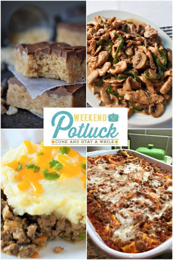 Best Ever Scotcheroos - Weekend Potluck 368 - Sweet Little Bluebird