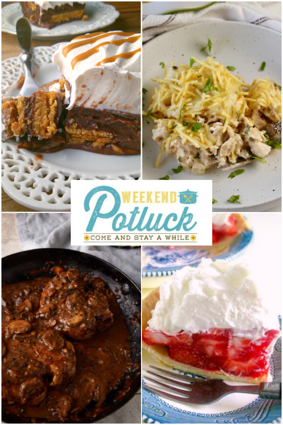 Diner-Style Strawberry Pie - Weekend Potluck 592 - Sweet Little Bluebird